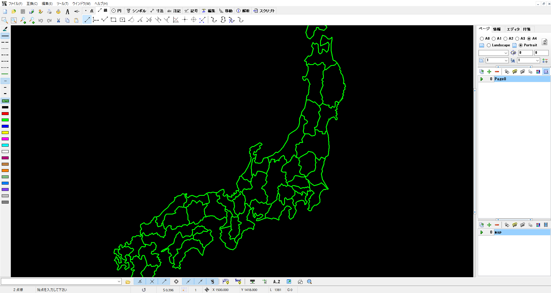 日本地図 CAD DXF データ | DIY 工作室
